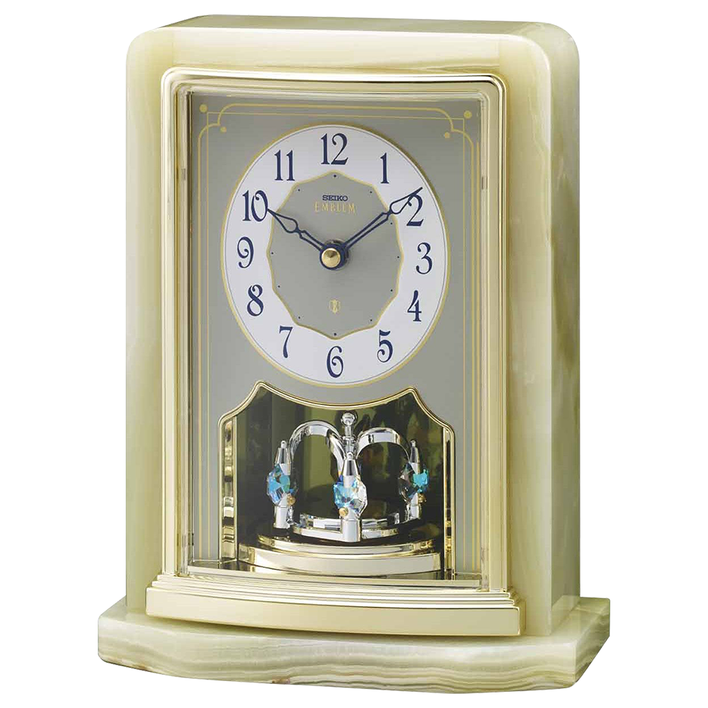 Seiko Traditional Marble Rotating Pendulum Mantel Clock | Seiko Clocks ...