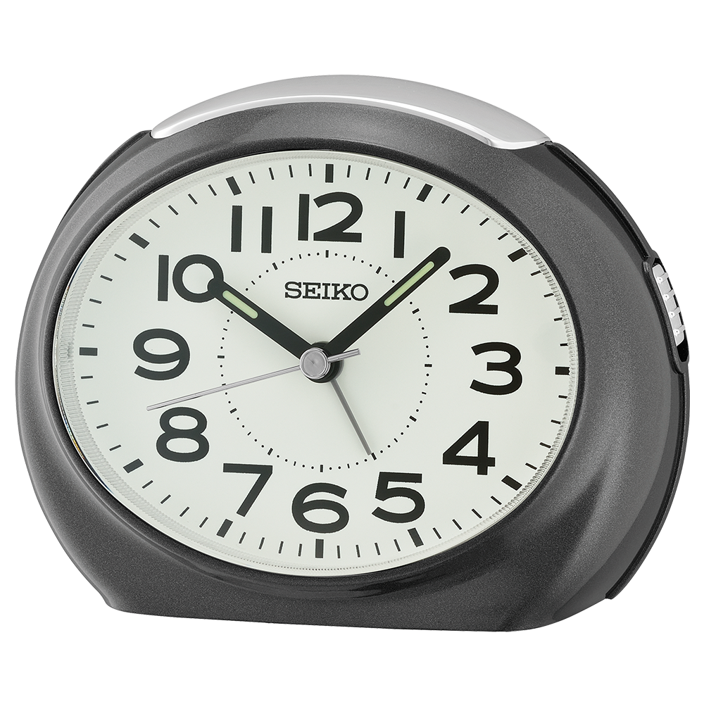 Seiko Timeless Metallic Black Beep Alarm Clock | Seiko Clocks | The ...