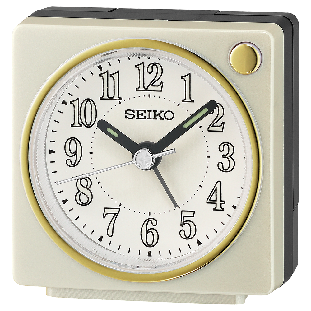 Seiko Retro Pearl White "Quiet Sweep" Alarm Clock | Seiko Clocks ...