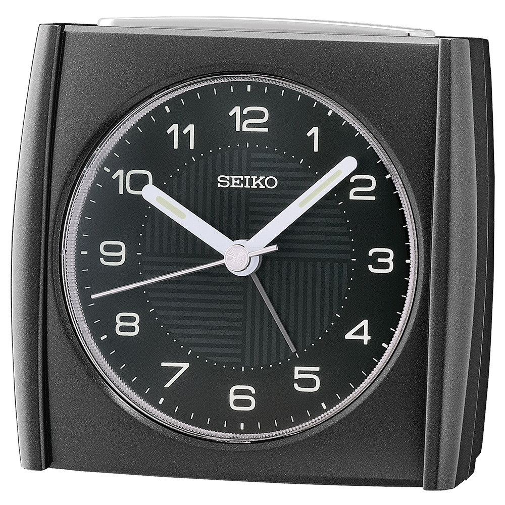 Seiko Timeless Metallic Black Beep Alarm Clock | Seiko Clocks | The ...