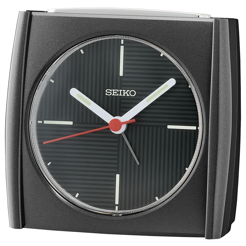 Seiko Retro Metallic Black Alarm Clock | Seiko Clocks | The Official UK ...