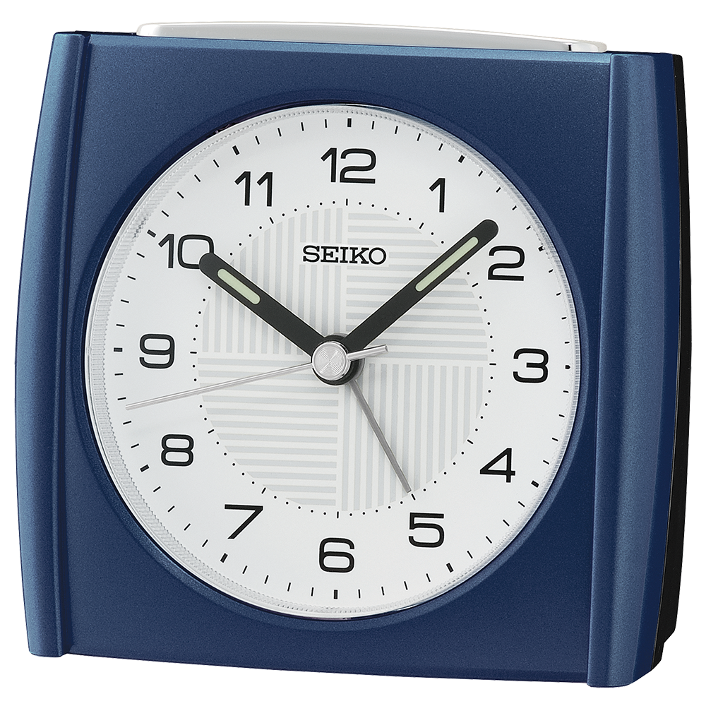 Seiko Timeless Metallic Blue Beep Alarm Clock | Seiko Clocks | The ...