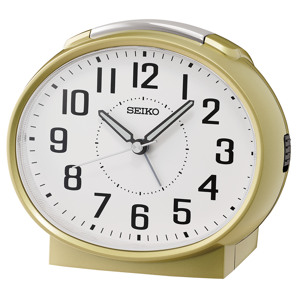 Seiko Retro White and Gold tone Bell Alarm Clock | Seiko Clocks ...