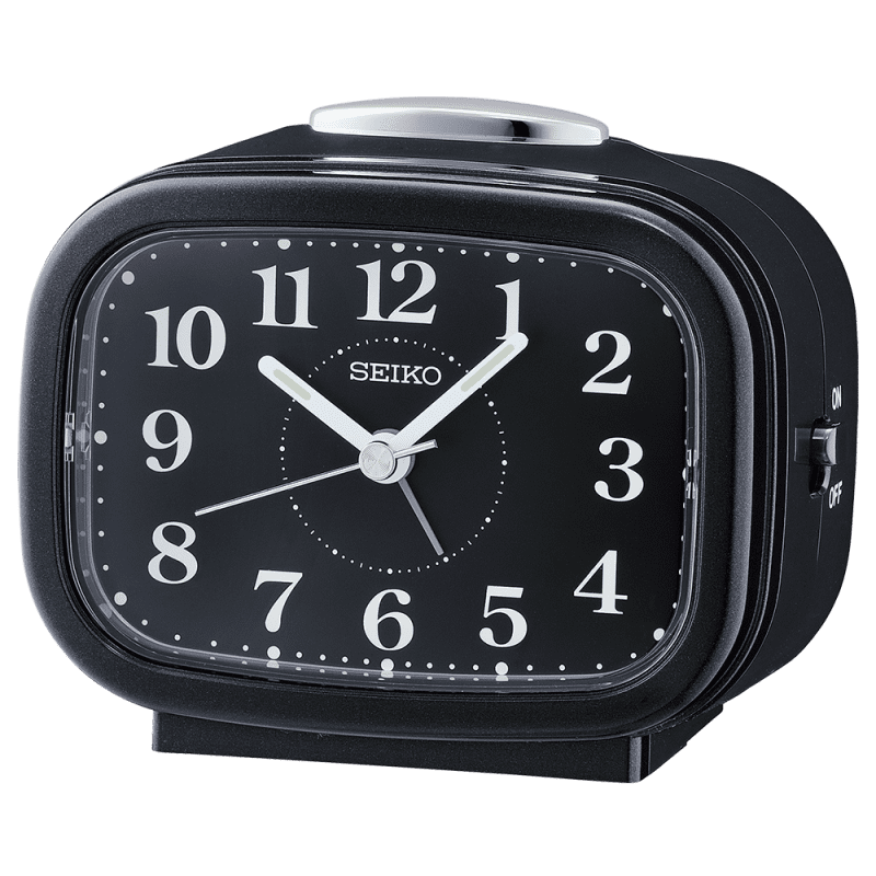 Seiko Retro Black Luminous Alarm Clock | Seiko Clocks | The Official UK ...