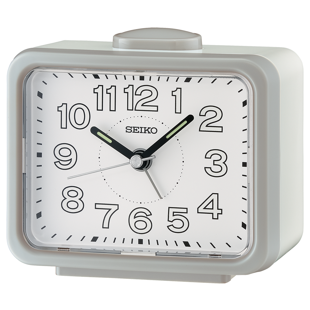 Seiko Retro Grey and White "Quiet Sweep" Alarm Clock | Seiko Clocks ...
