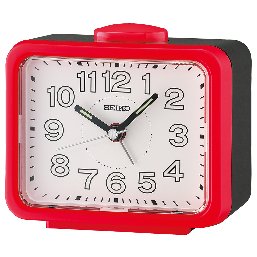 Seiko Retro Red and Black "Quiet Sweep" Alarm Clock | Seiko Clocks ...
