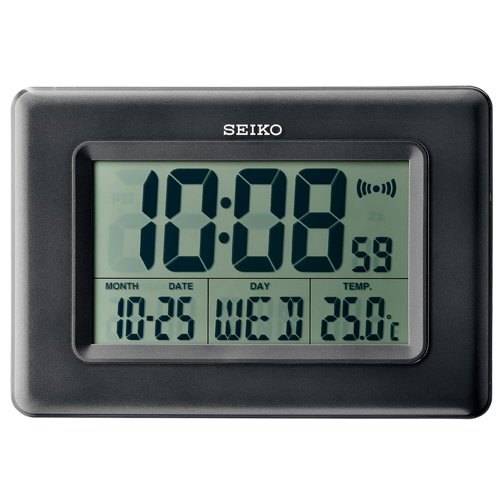 Seiko Multi-Function Display Folding Stand Alarm Clock | Seiko Clocks ...