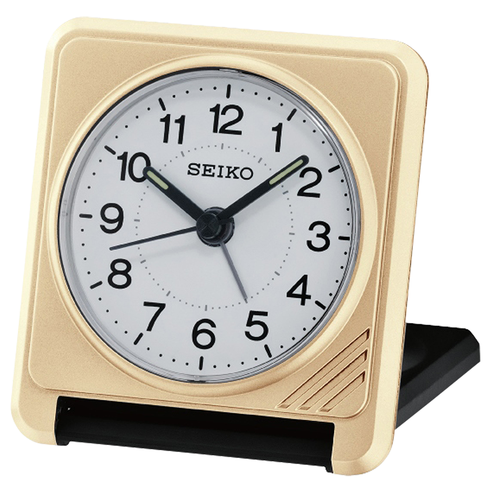 Seiko Timeless Gold-Coloured Ascending Beep Travel Alarm Clock | Seiko ...