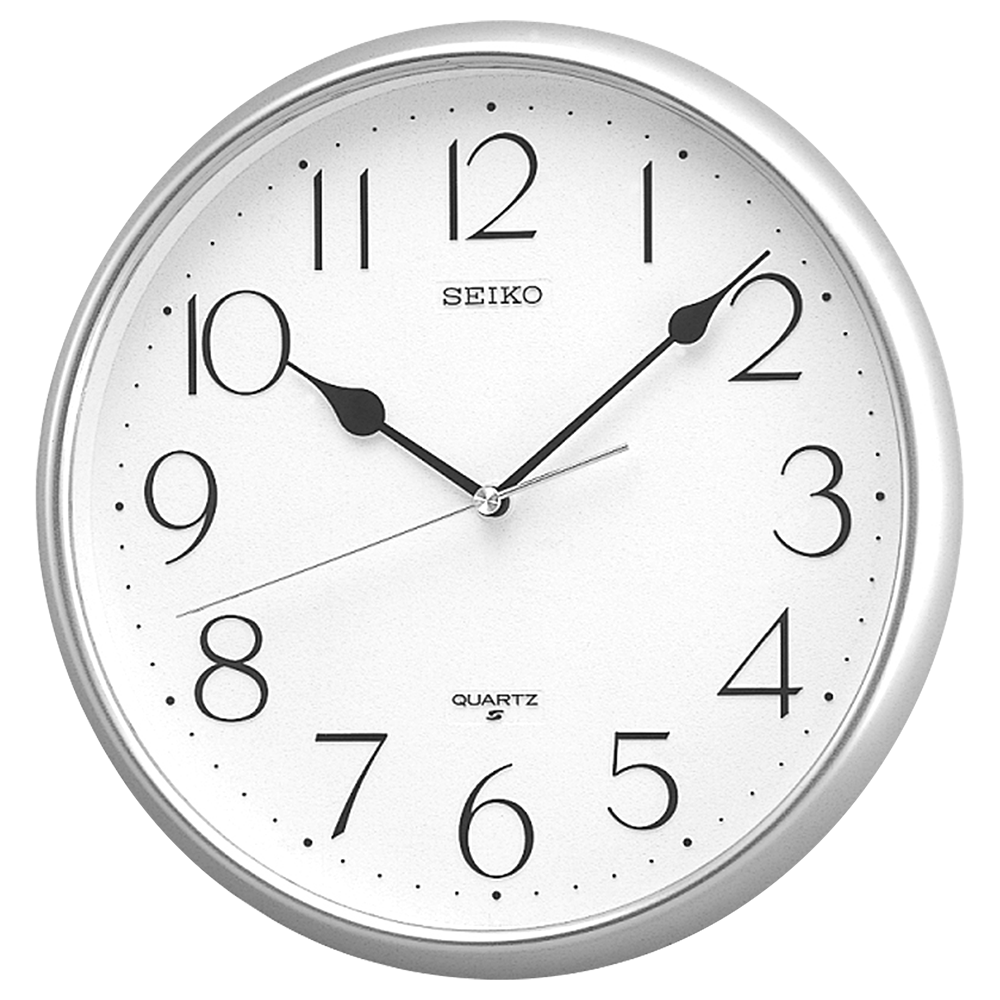 Seiko Timeless Silver-tone and White Wall Clock | Seiko Clocks Official ...