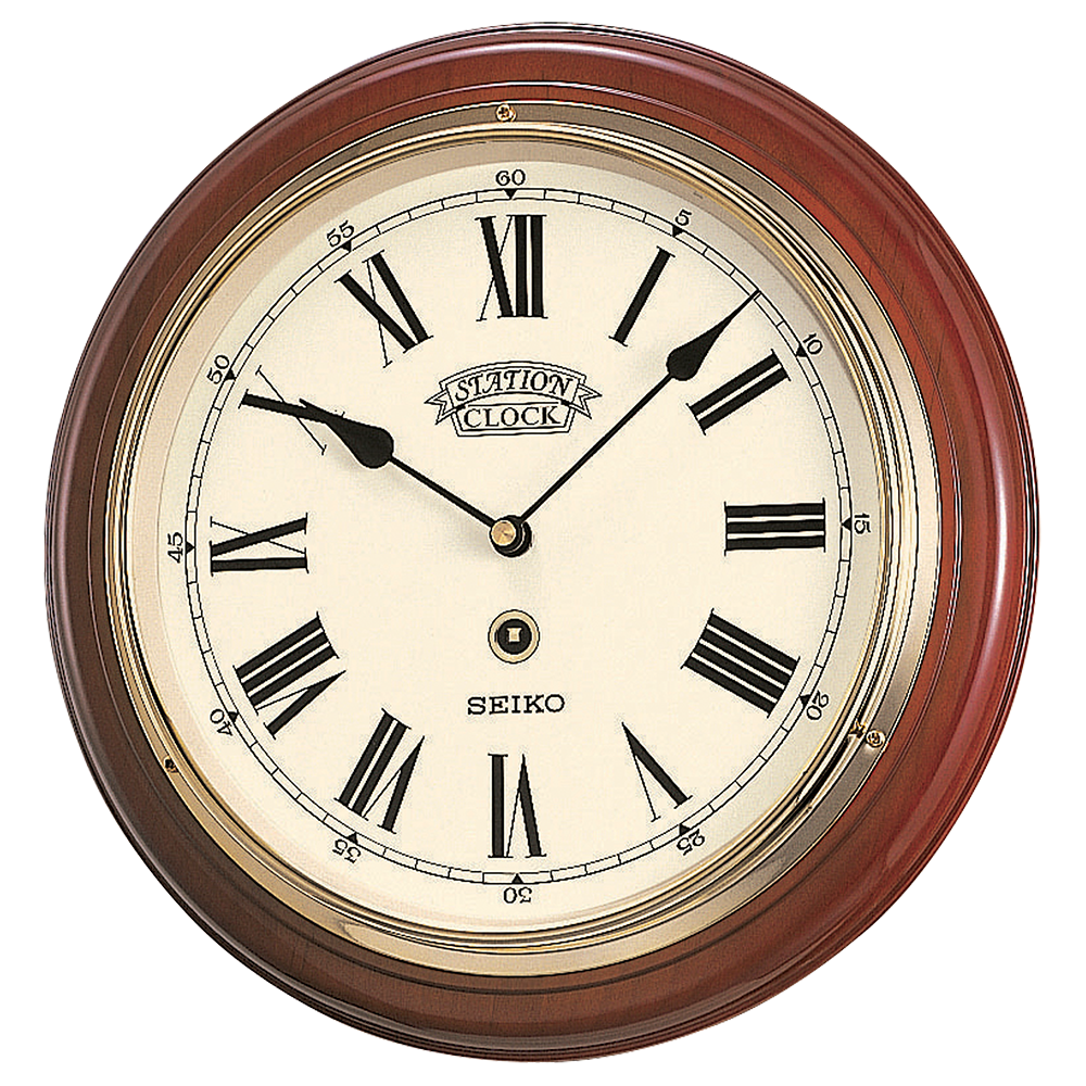 Seiko Traditional Wall Clock with Dark Brown Piano Finish | Seiko ...