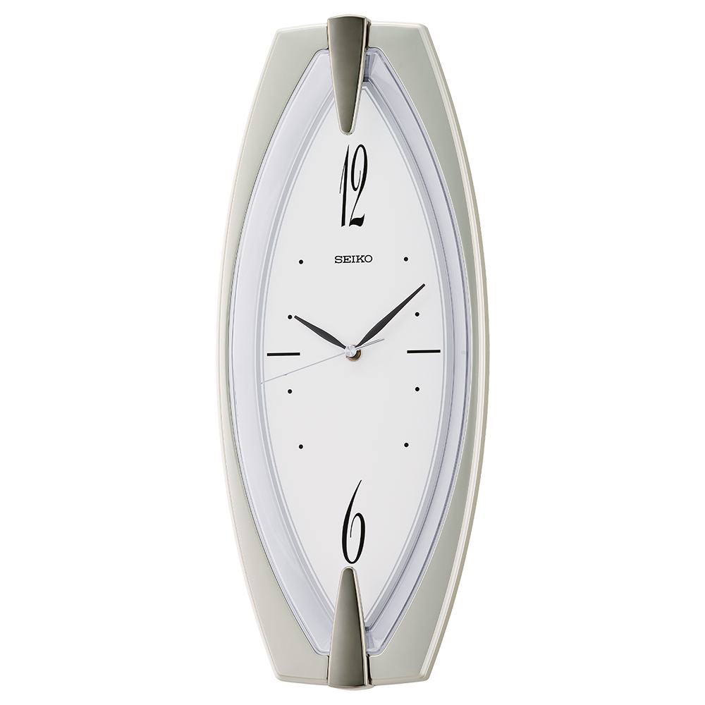 Seiko Retro White and Silver colour "Quiet Sweep" Wall Clock | Seiko ...