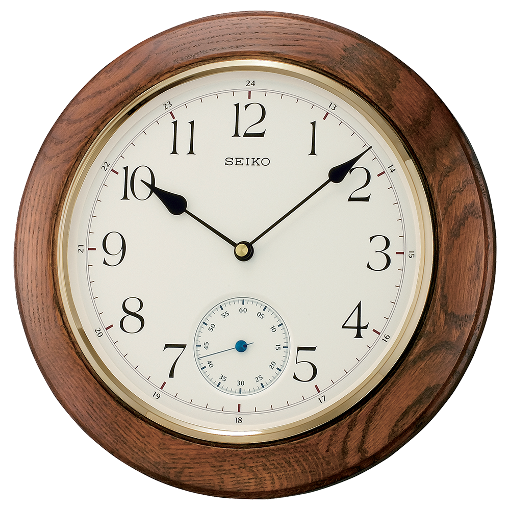 Seiko Traditional Seconds Sub-Dial "Quiet Sweep" Wall Clock | Seiko ...