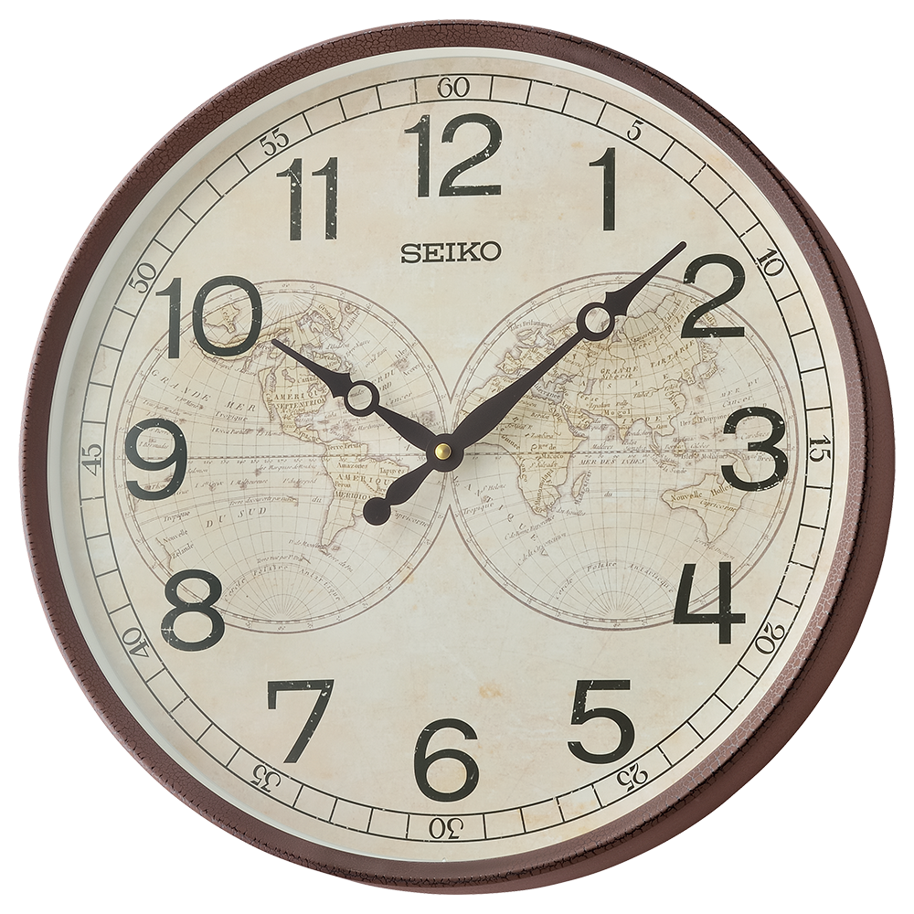 Seiko Traditional World Map Wall Clock | Seiko Clocks Official UK ...