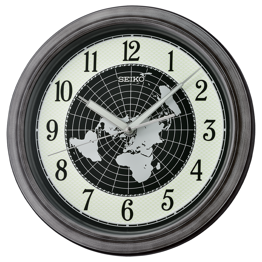 Seiko Retro World Map Luminous Wall Clock | Seiko Clocks | The Official ...