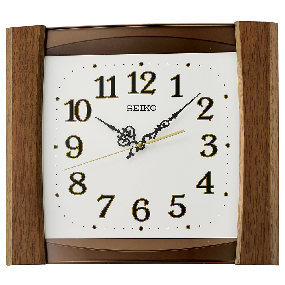 Seiko Retro Dark Wood Wall Clock | Seiko Clocks | The Official UK ...