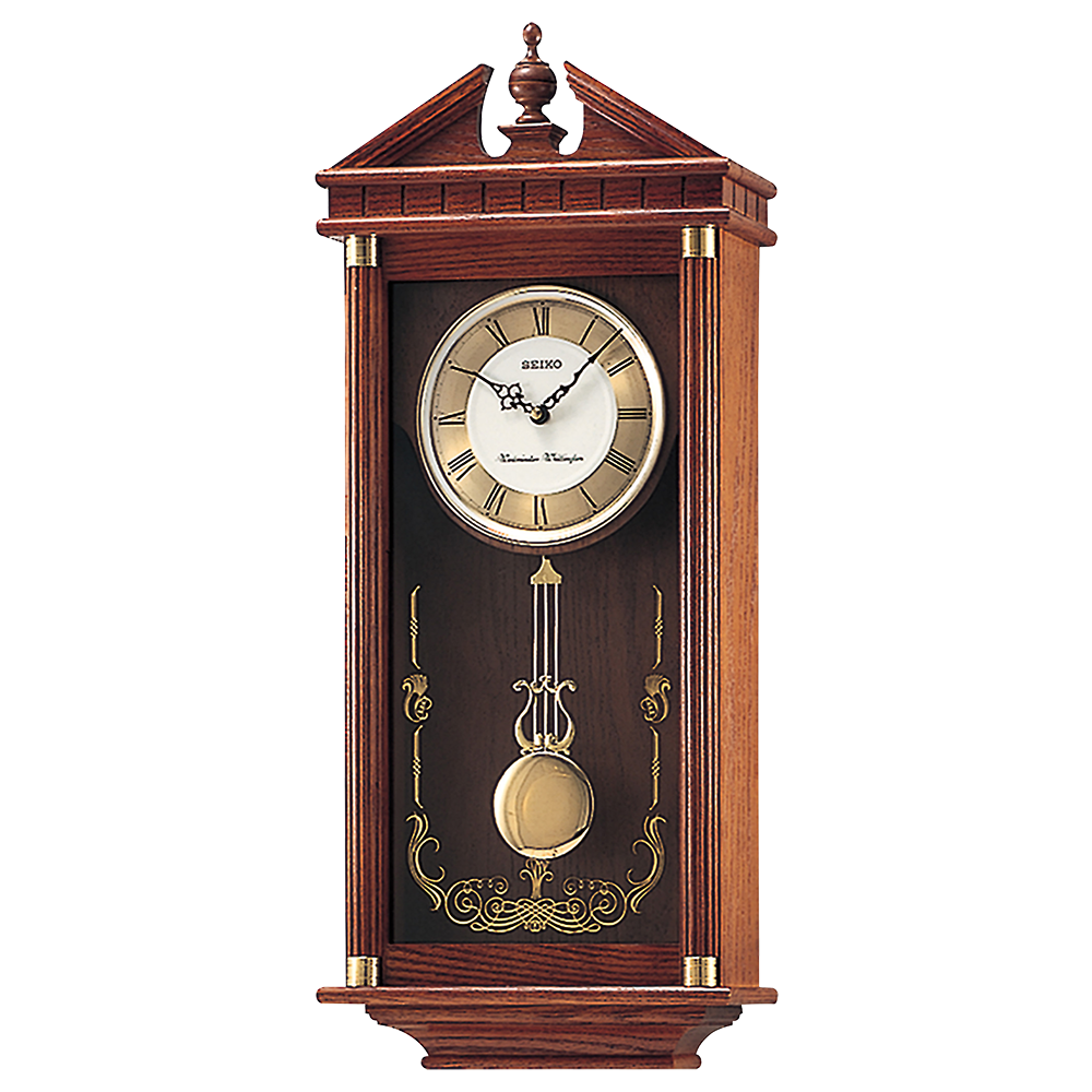 Seiko Traditional Oak with Pendulum Dual Chime Wall Clock | Seiko ...