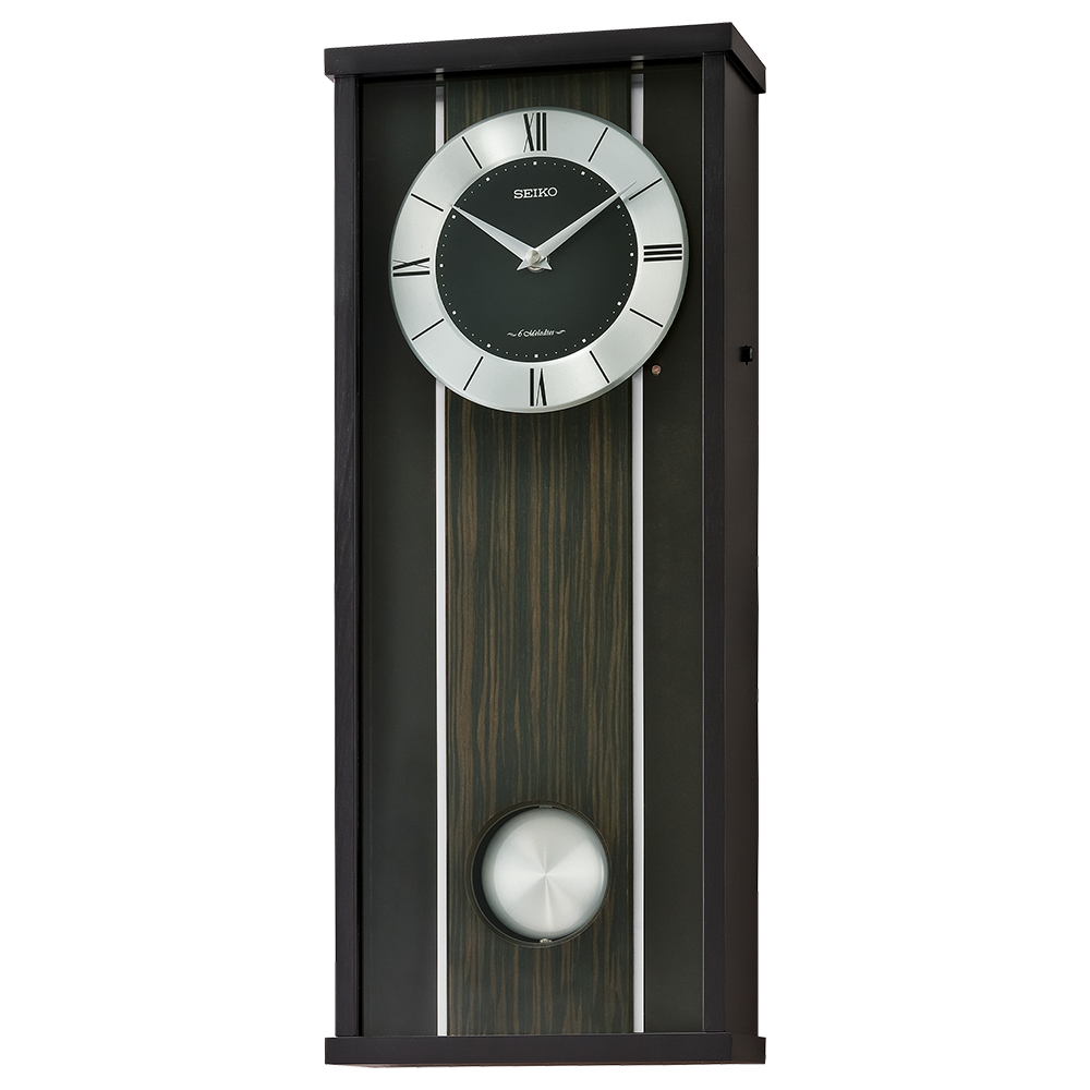 Seiko Traditional Pendulum Black Musical Wall Clock | Seiko Clocks ...