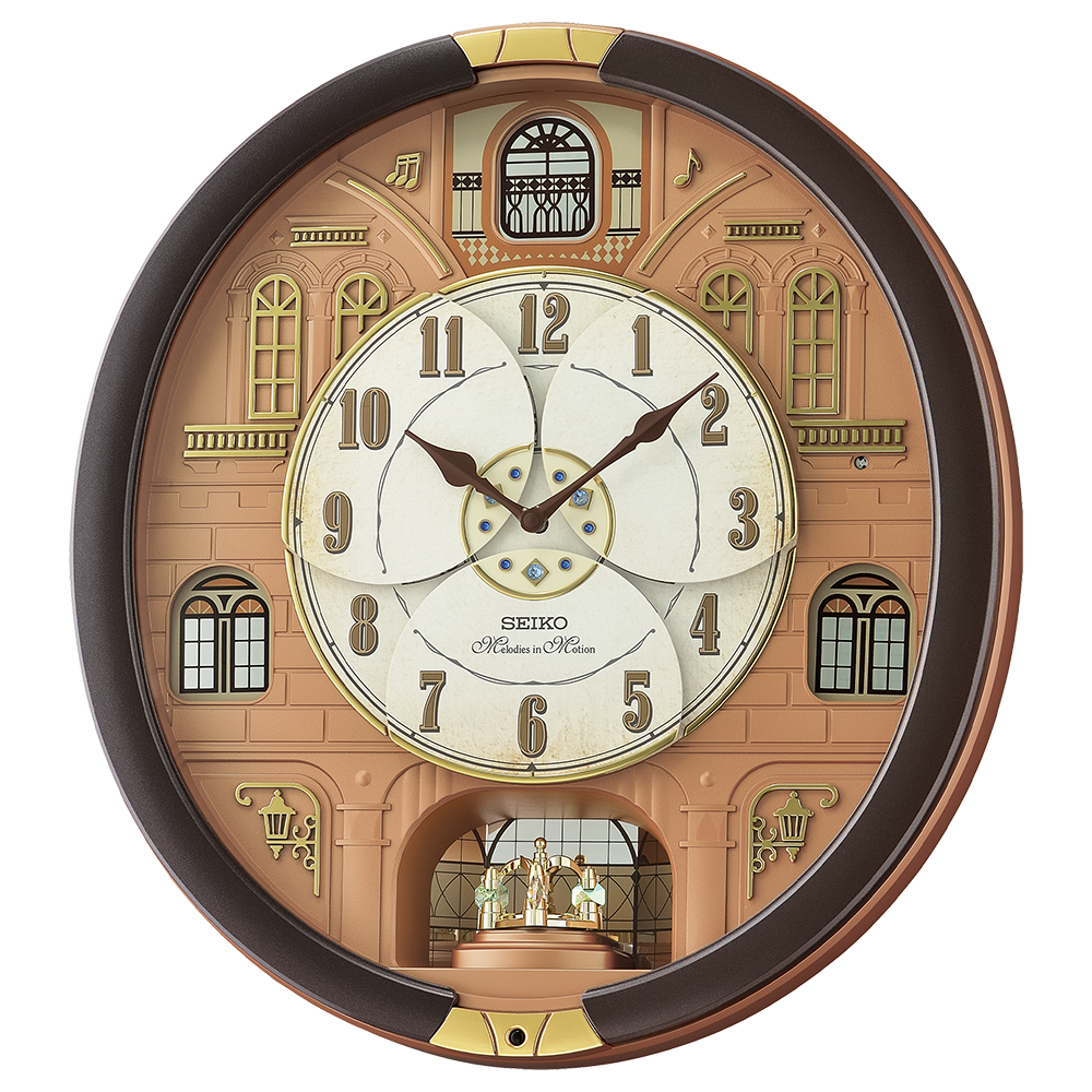 Seiko Melodies in Motion Crystal Glass Wall Clock | Seiko Clocks ...
