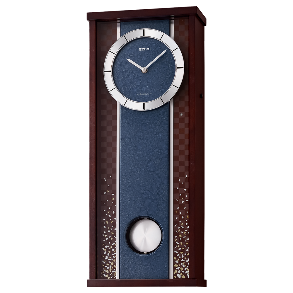 Seiko Traditional Blue Marble-Patterned Musical Wall Clock | Seiko ...