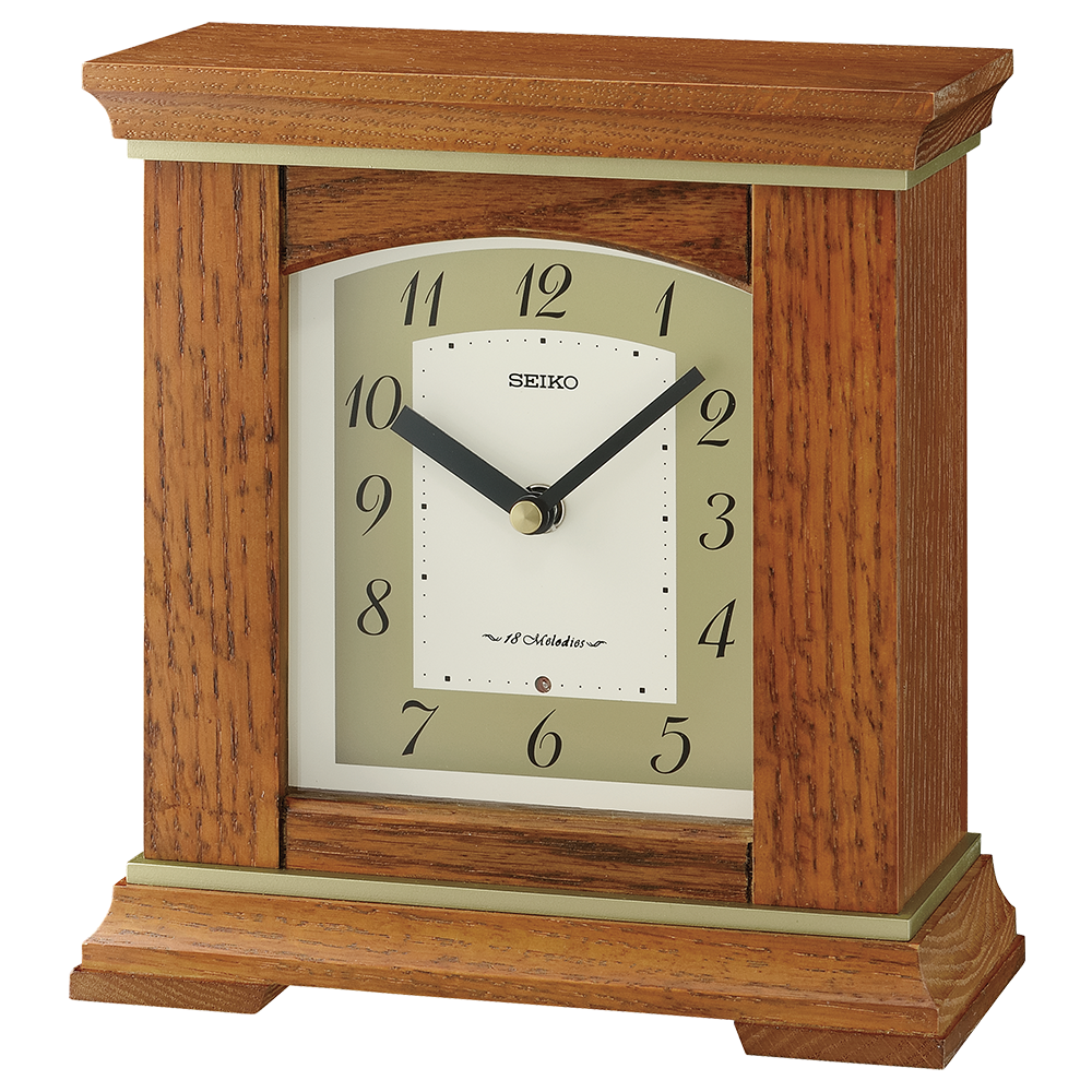 Seiko Traditional Brown Musical Mantel Clock | Seiko Clocks | The ...