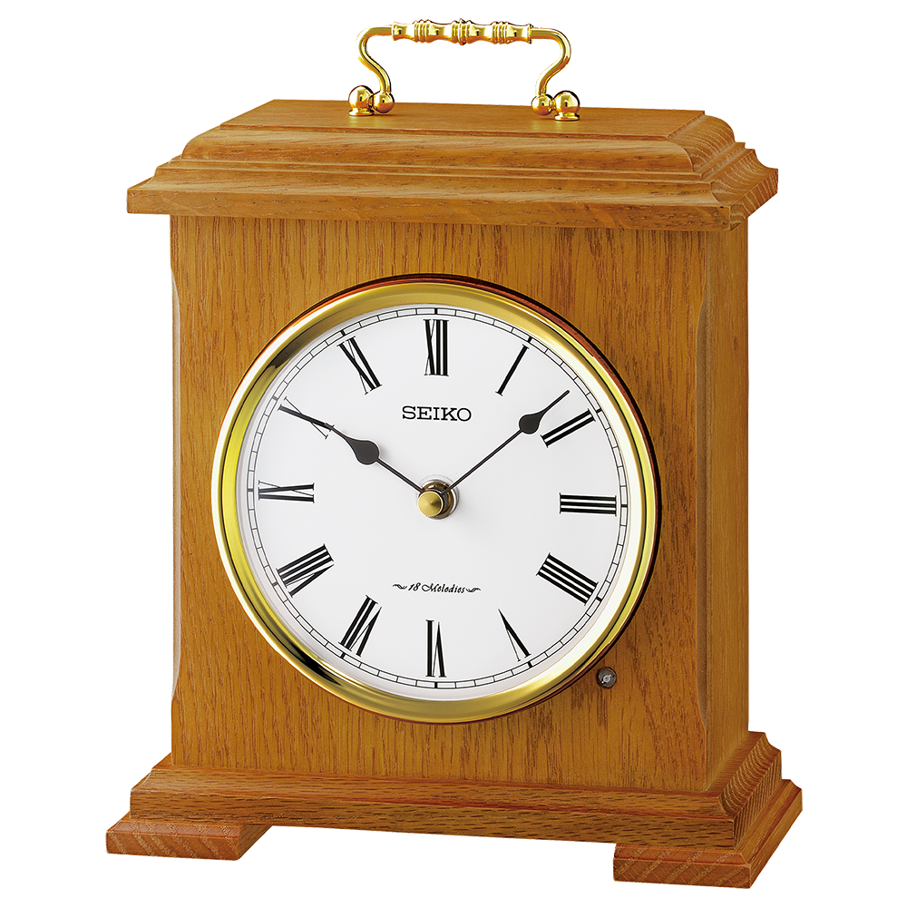 Seiko Traditional Brown Wood Musical Mantel Clock | Seiko Clocks ...