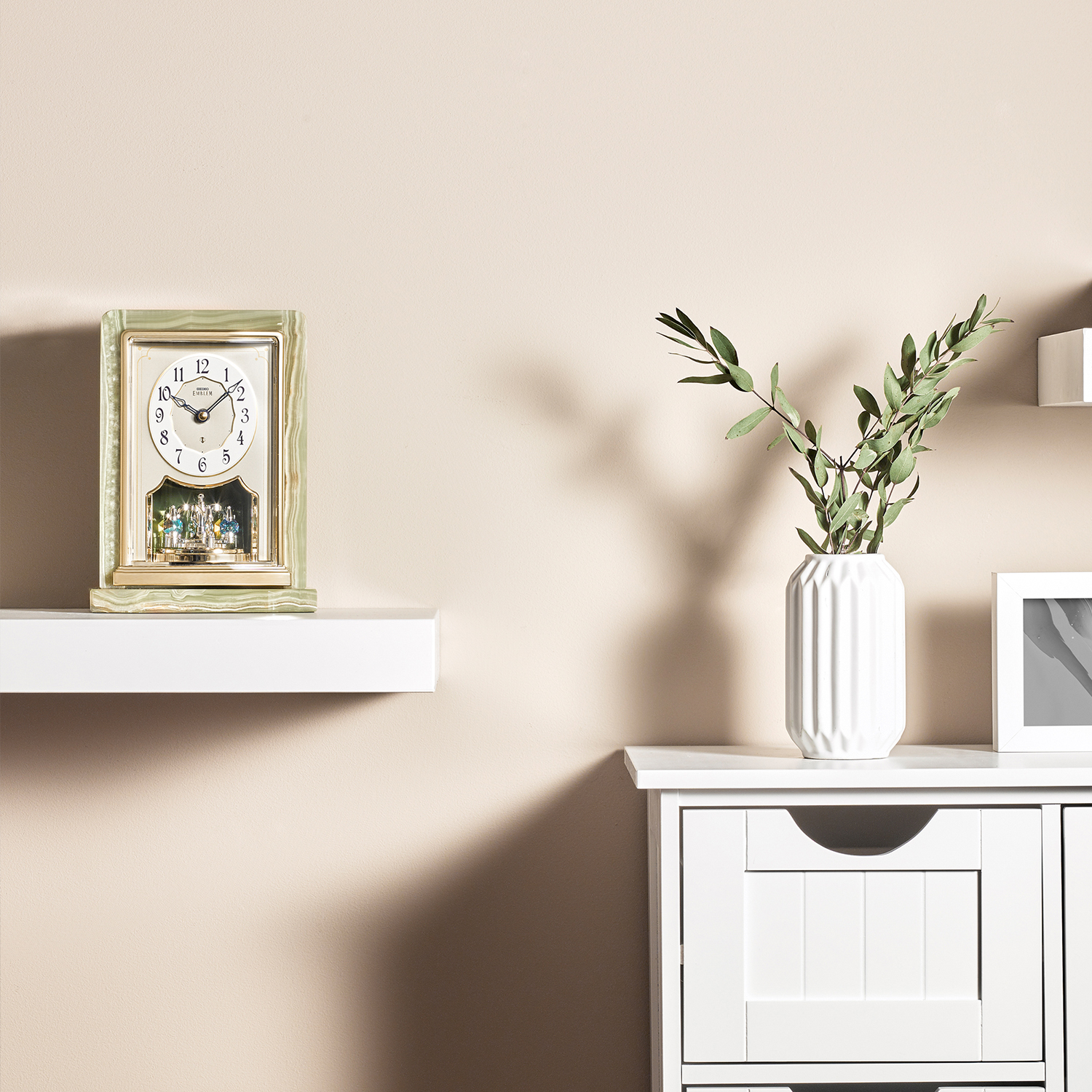 Seiko Traditional Marble Rotating Pendulum Mantel Clock | Seiko Clocks ...