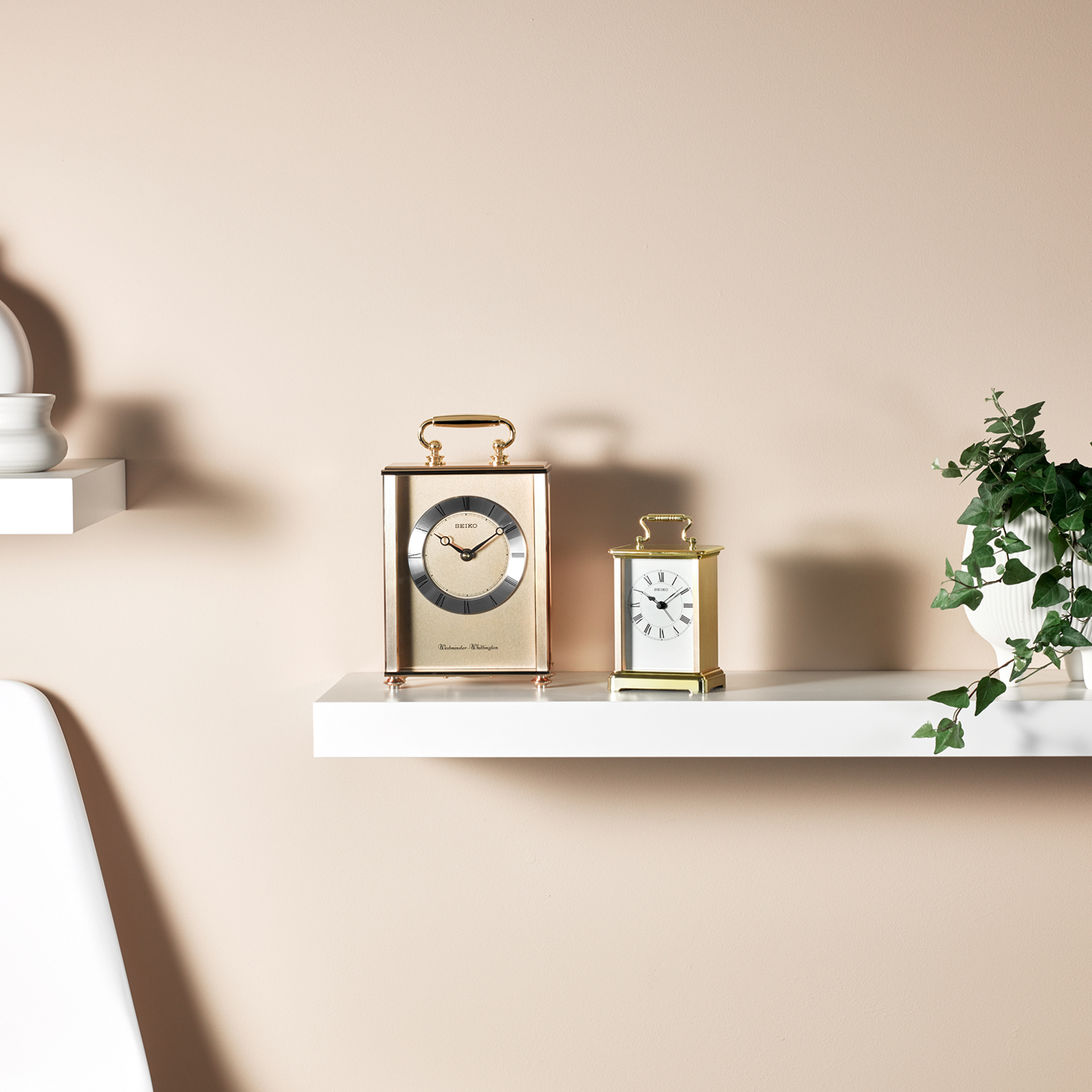 Seiko Traditional Gold-Coloured Dual Chime Mantel Clock | Seiko Clocks ...