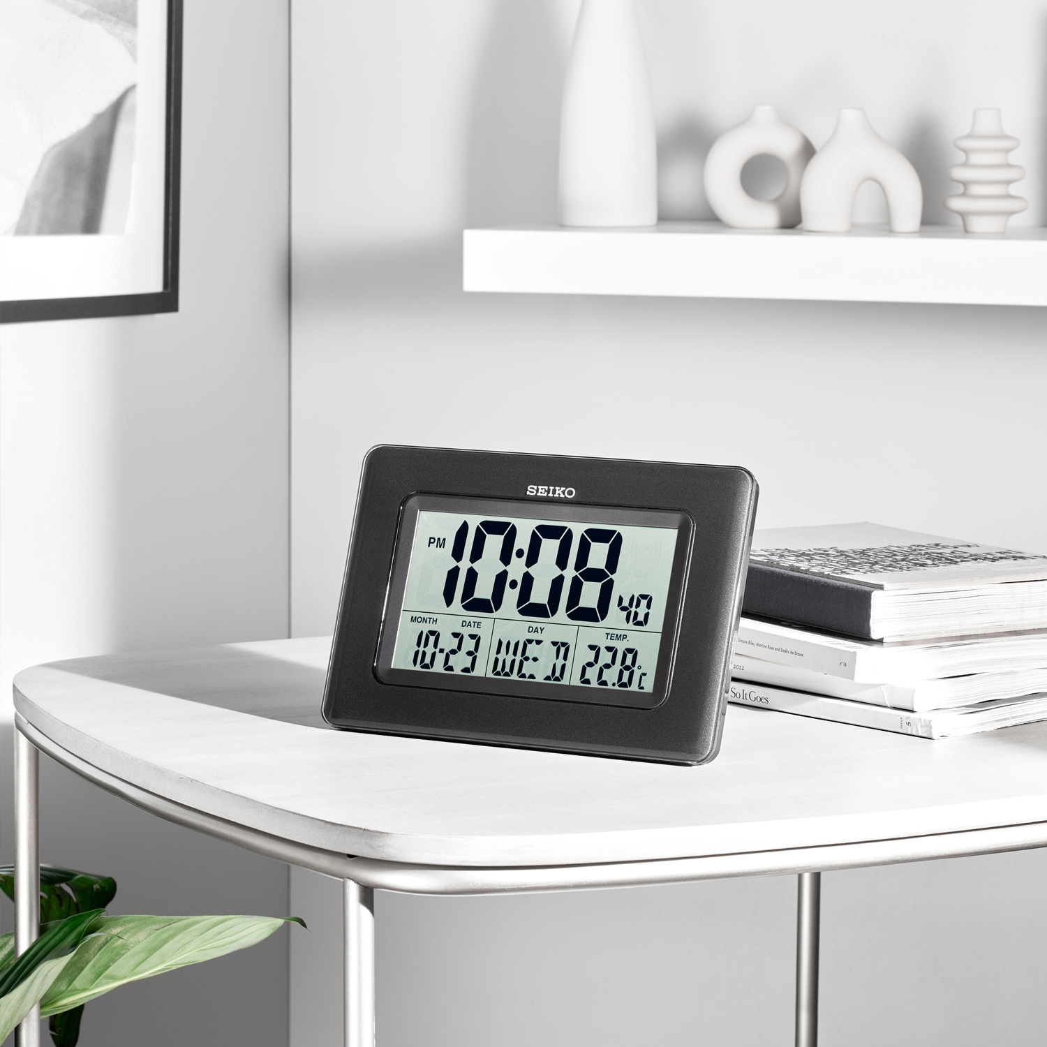 Seiko Multi-Function Display Folding Stand Alarm Clock | Seiko Clocks ...