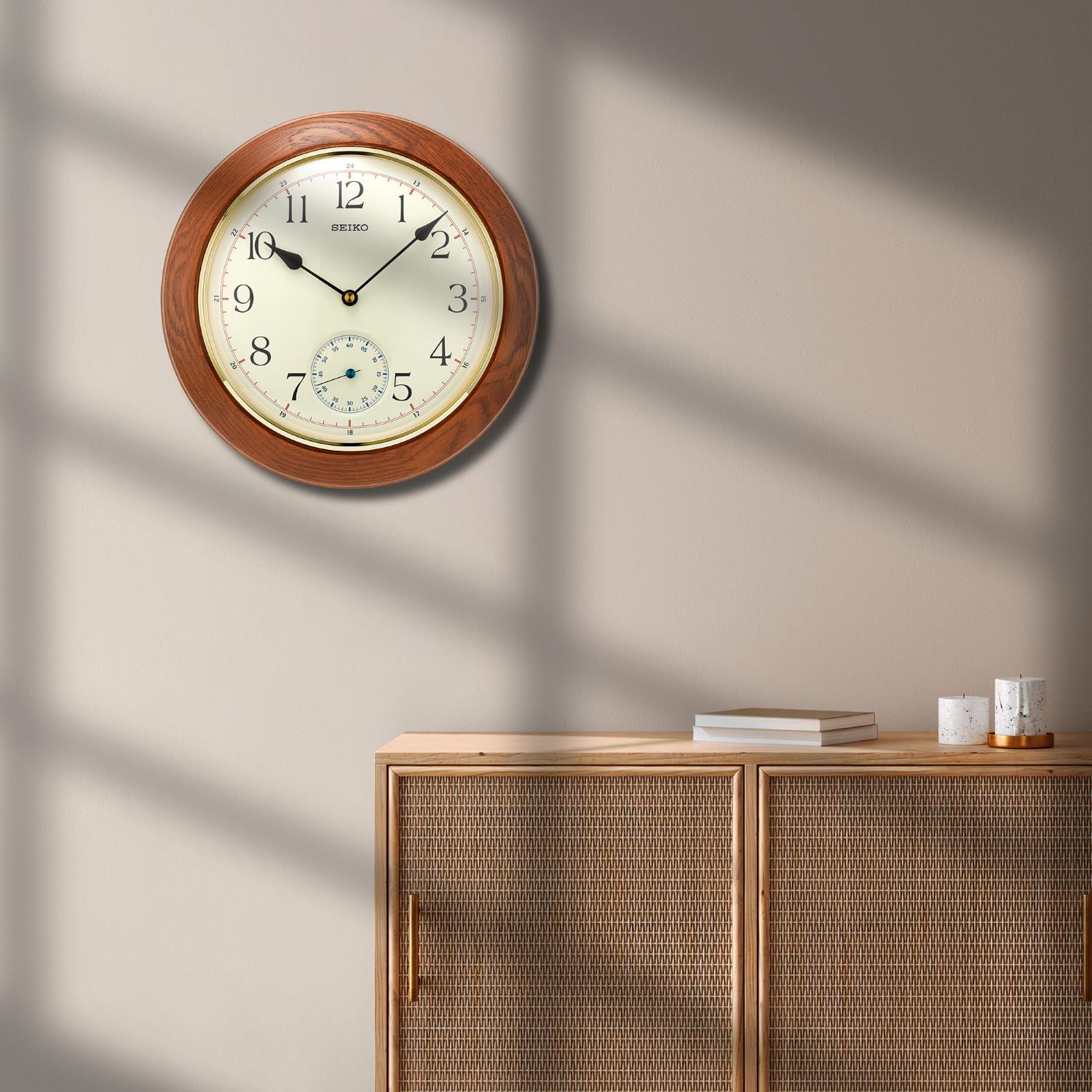 Seiko Traditional Seconds Sub-Dial "Quiet Sweep" Wall Clock | Seiko ...