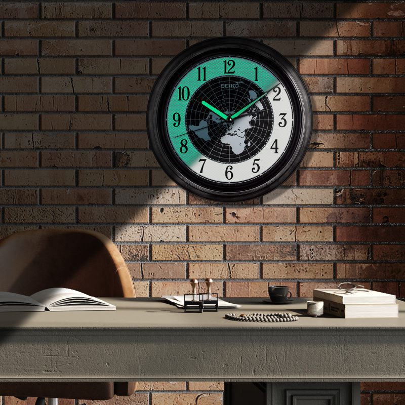 Seiko Retro World Map Luminous Wall Clock | Seiko Clocks | The Official ...