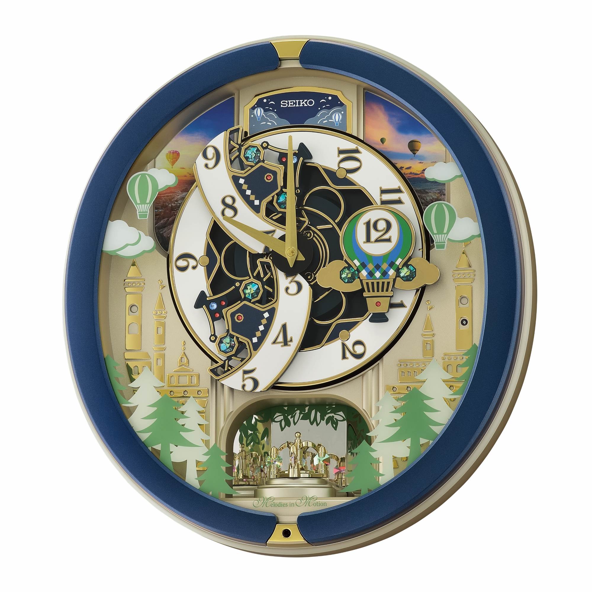 Seiko Melodies in Motion "40 Melodies" Crystal Glass Wall Clock | Seiko ...