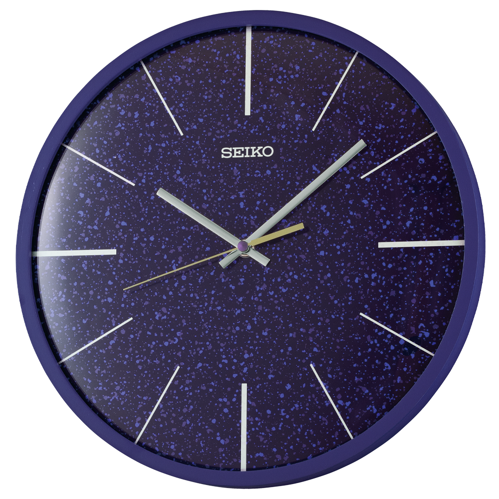 Seiko Retro 'Washi' Purple Wall Clock | Seiko Clocks | The Official UK ...