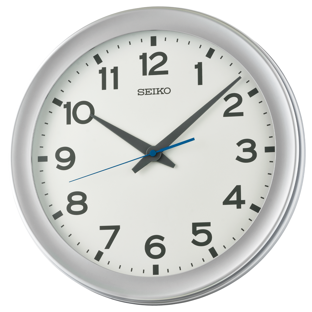 Seiko Retro Minimalist Silver Wall Clock | Seiko Clocks | The Official ...